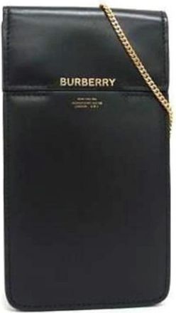 Burberry unisex, Pre-owned, Noir, Taille: ONE Size Sac bandouli&egrave;re en cuir Pre-owned