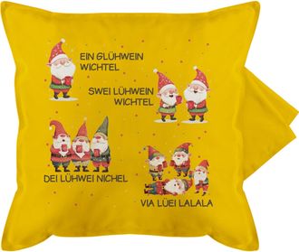 Shirtracer Kissenbezug - Weihnachtskissen Christmas Geschenke - Ein Gl&uuml;hwein Swei Gl&uuml;hwein | Wichtel | Weihnachten | Weihnachtsmarkt | Weihnachtsmotiv I Weihnach