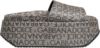 Dolce & Gabbana Femme, Chaussures, Gris, Taille: 44 EU Sandales Slides