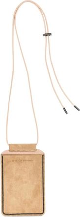 Brunello Cucinelli Handyh&uuml;lle aus Wildleder - Braun