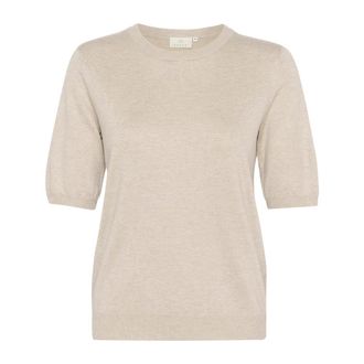 Kaffe Federgrauer Pullover - - Knitwear - Damen - Beige - 2XL