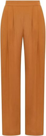 Maliparmi Maliparmi, Femme, Pantalons, Jaune, Taille: 44 FR Pantalon Fluide en Cr&ecirc;pe