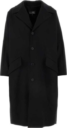 Maison Margiela Femme, Manteaux, Noir, Taille: 36 FR Manteau Stretch Noir en Polyester mélangé