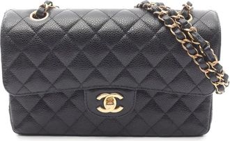 Chanel 2021-2025 Small Classic Caviar Double Flap shoulder bag - Schwarz