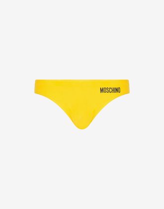 Moschino Badehose aus Lycra mit Smiley-Motiv - Gelb