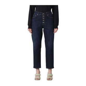 Dondup Femme, Jeans, Bleu, Taille: W32 Jean Coupe Droite &agrave; Braguette Boutonn&eacute;e