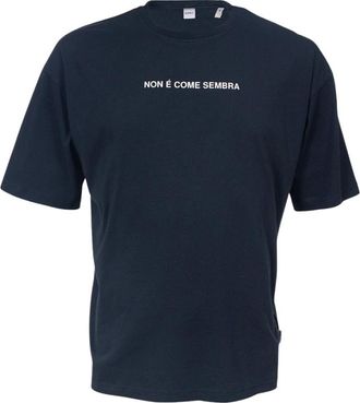 Aspesi Homme, Tops, Bleu, Taille: XL T-Shirt Ras du Cou en Jersey de Coton