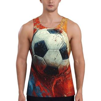 Generic D&eacute;bardeur respirant &agrave; s&eacute;chage rapide sans manches pour homme pour entra&icirc;nement &agrave; la plage S &agrave; 4XL, Ballon de football 10, 3XL