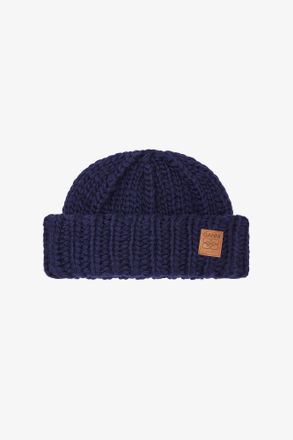 Ganni Bonnet en laine tricot&eacute; &agrave; la main bleu fonc&eacute; marine - Pour Femme