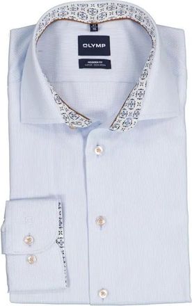 Olymp Herren Hemden blau Baumwolle