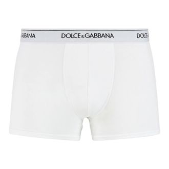 Dolce & Gabbana Stretch Cotton Regular-Fit Boxers im Zweierpack - - Underwear - Herren - Wei&szlig; - L