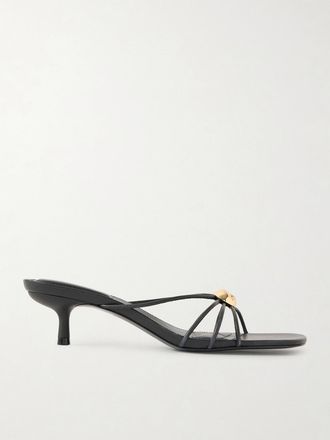 SIMKHAI Amaya Mules Aus Leder Mit Verzierung - Schwarz