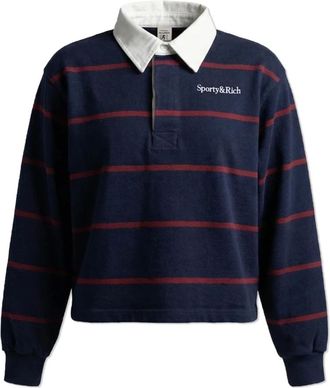 Sporty & Rich Homme, Tops, Bleu, Taille: XS Polo Chemises