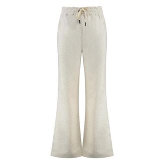 Moncler Cotton & Linen Track Pants - - Trousers - Damen - Grau - M
