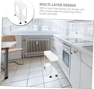 Valiclud Mobiler Küchenwagen Mehrschichtiges Aufbewahrungsregal Rollcontainer für Büro und Zuhause mit Praktischer Allzweckwagen zur Organisation von Küchenute