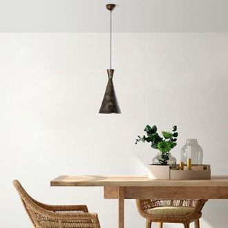 Opviq Elegant Adjustable Chandelier, Antiquation Finish, &Oslash;19 cm, Height 45-134 cm | Metal Body, 1 x E27 Socket, 90 cm Cable | Perfect for Modern Spaces