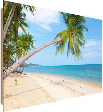 Feeby Frames, Wandbild, Deco Bild, gedrucktes Bild, Deco Panel, Bild, 60x90 cm, STRAND, INSEL, PALMEN, SAND, LAGUNA, TROPISCHE AUSSICHT