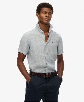 Superdry Chemise en lin &agrave; manches courtes Sd Emb Vacation