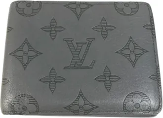 Louis Vuitton Portefeuille bi-pli Pre-owned Monogram Shadow - Femme - Pre-owned - Gris - Taille: ONE Size