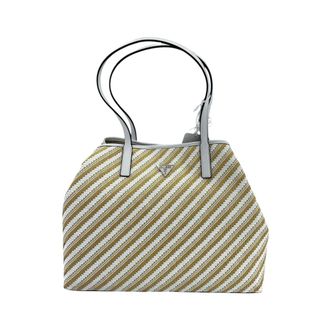 Guess Femme, Sacs, Multicolore, Taille: ONE Size Sac Shopper Blanc Chic avec D&eacute;tails Dor&eacute;s