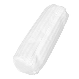 BESTOYARD Nackenrollenbezug Rund 15x50cm Wei&szlig; Seidiges Material Atmungsaktiv Waschbar F&uuml;r Sofa Und B&uuml;ro