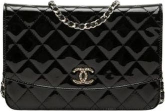 Chanel Pre-owned Sac Bandouli&egrave;re Brillant - Femme - Pre-owned - Noir - Taille: ONE Size