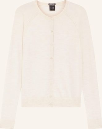 HUGO BOSS Strickjacke Fonami weiss