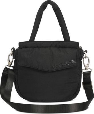 Expatri&eacute; Kleine Umh&auml;ngetasche Damen Schwarz - Poppy Small - Puffer Bag aus Nylon - Utility Handtasche im Pillow Design mit Rei&szlig;verschluss - Puffy Nylontasche K