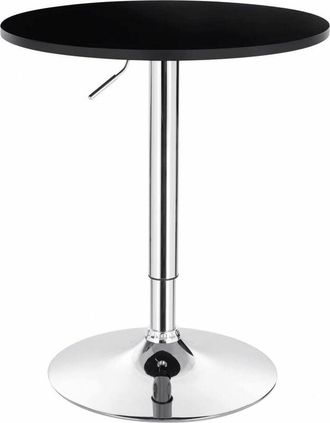 Woltu Bartisch h&ouml;henverstellbarer Tisch 68-88 cm, multifunktionaler Partytisch aus mdf Metall, Schwarz - Woltu