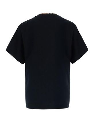 Burberry Mens T-Shirt Ryan Black Cotton T-Shirts And Polos