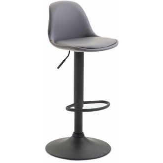 Clp Tabouret de conception avec structure de trompette noire et si&egrave;ge ergonomique diverses couleurs colore : Gris