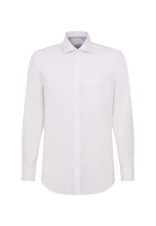 Seidensticker Herren Regular Fit Langarm Popeline Hemd, wei&szlig;, 45