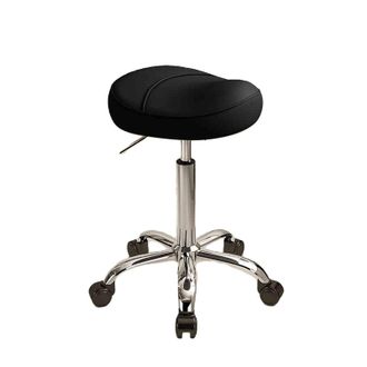 Generic Sattelhocker mit R&auml;dern, drehbarer, Verstellbarer Rollhocker, geeignet for Massage, Sch&ouml;nheitssalons, Spas und B&uuml;ros(Black)