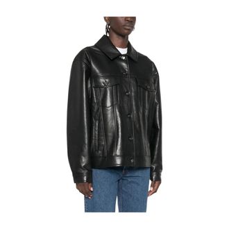 Anine Bing Klassische Lederjacke - - Jackets - Damen - Schwarzk - S