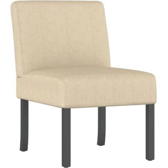vidaXL Fauteuil sans accoudoirs crème tissu Vidaxl
