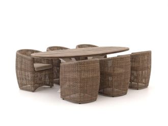 Intenso Furniture Intenso Marecchia/ROUGH-Y Ellips 240 cm Gartenm&ouml;bel-Set 7-teilig