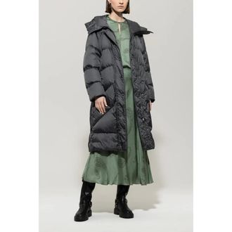 Luisa Cerano Femme, Manteaux, Gris, Taille: 44 FR Manteau en duvet matelass&eacute; avec fentes lat&eacute;rales