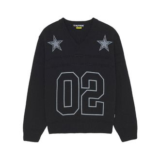 Iuter Football Sweater Stars - - Knitwear - Herren - Schwarzk - L
