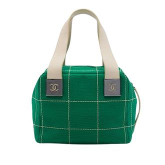 Chanel Sac &agrave; main en toile Pre-owned - Femme - Pre-owned - Vert - Taille: ONE Size
