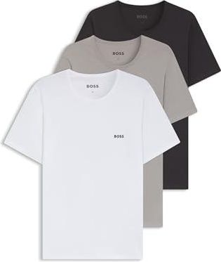BOSS Hommes TShirtRN 3P Classic Lot de Trois t-Shirts en Coton avec Logo brodé