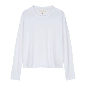 The Great. THE Great, Femme, Tops, Blanc, Taille: 38 FR Crop Long Sleeve Tee