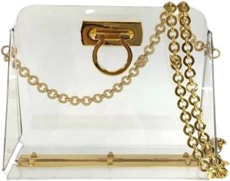 Ferragamo Sac &agrave; bandouli&egrave;re en plastique Pre-owned - Femme - Pre-owned - Blanc - Taille: ONE Size