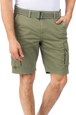 Riverso Cargo Shorts Herren mit Gürtel Regular Fit RIVJoko Kurze Hosen Cargoshorts Sommer Stretch, Größe:XXL, Farbe:Ivy Olive