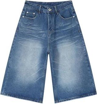 Generic Jean Homme Jeans Homme Jean Homme Regular Confortable Classique Hip Hop Cargo Raccourci - Poches Utilitaires, Style Workwear Street Fashion pour &Eacute;t&eacute;