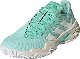 adidas Womens Barricade Tennis Shoe, Easy Green/White/Chalk White (Clay), 7.5
