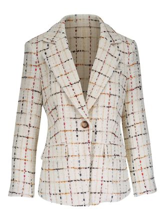 Veronica Beard checked blazer - Nude