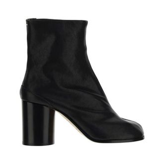 Maison Margiela Femme, Chaussures, Noir, Taille: 37 EU Bottines en Cuir de Veau avec Talon Cylindrique