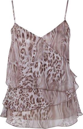 Blugirl Chiffon Animal Print Top