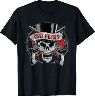 Guns n' Roses Tophat Skull Roses T-Shirt T-Shirt