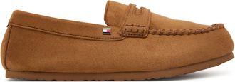 Tommy Hilfiger Hausschuhe Tommy Hilfiger Hilfiger Driver House Shoe FM0FM06012 Hellbraun